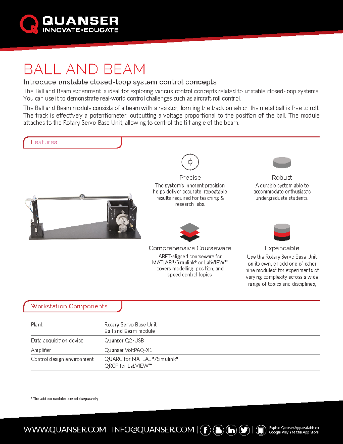 Ball and Beam Control System Overview and Specifications - Studocu