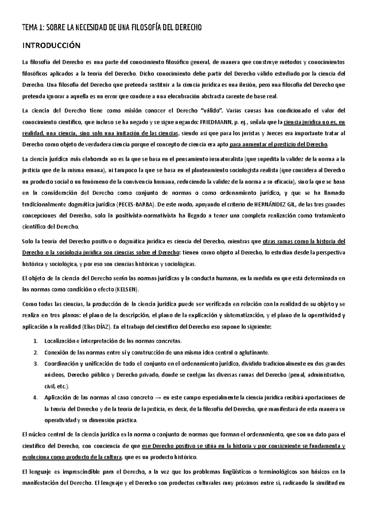 TEMA 1: FILOSOFÍA DEL DERECHO Y SU NECESIDAD EN LA CIENCIA JURÍDICA ...