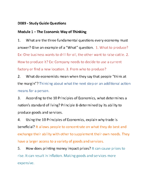 D089 - Module 5 Practice - D089 - Module 5 Practice D089 Course ...