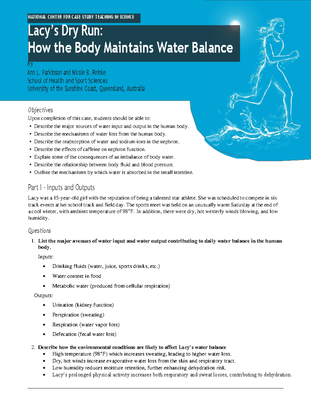 Case Study: Maintaining Water Balance in the Human Body (SHS 101) - Studocu