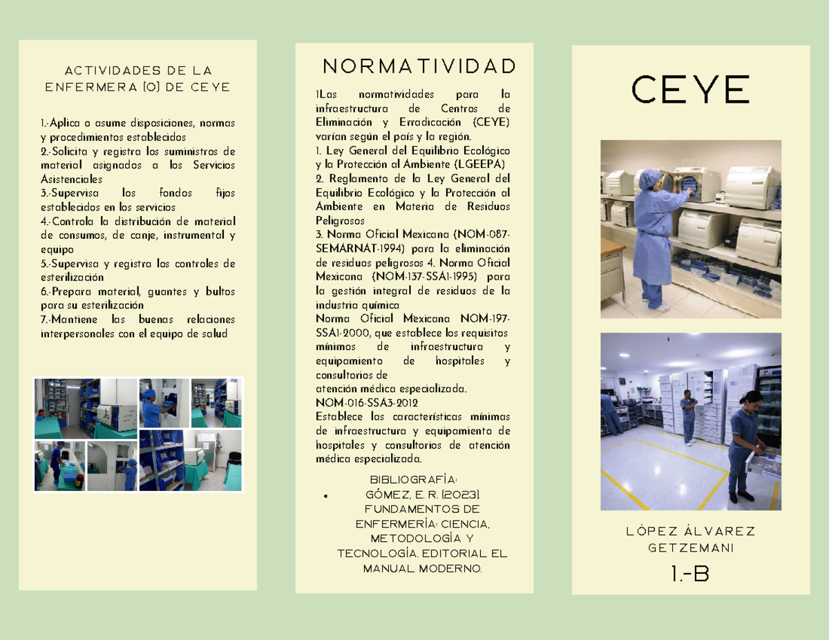 CEYE - Tríptico sobre Normatividades y Actividades de CEYE - Studocu