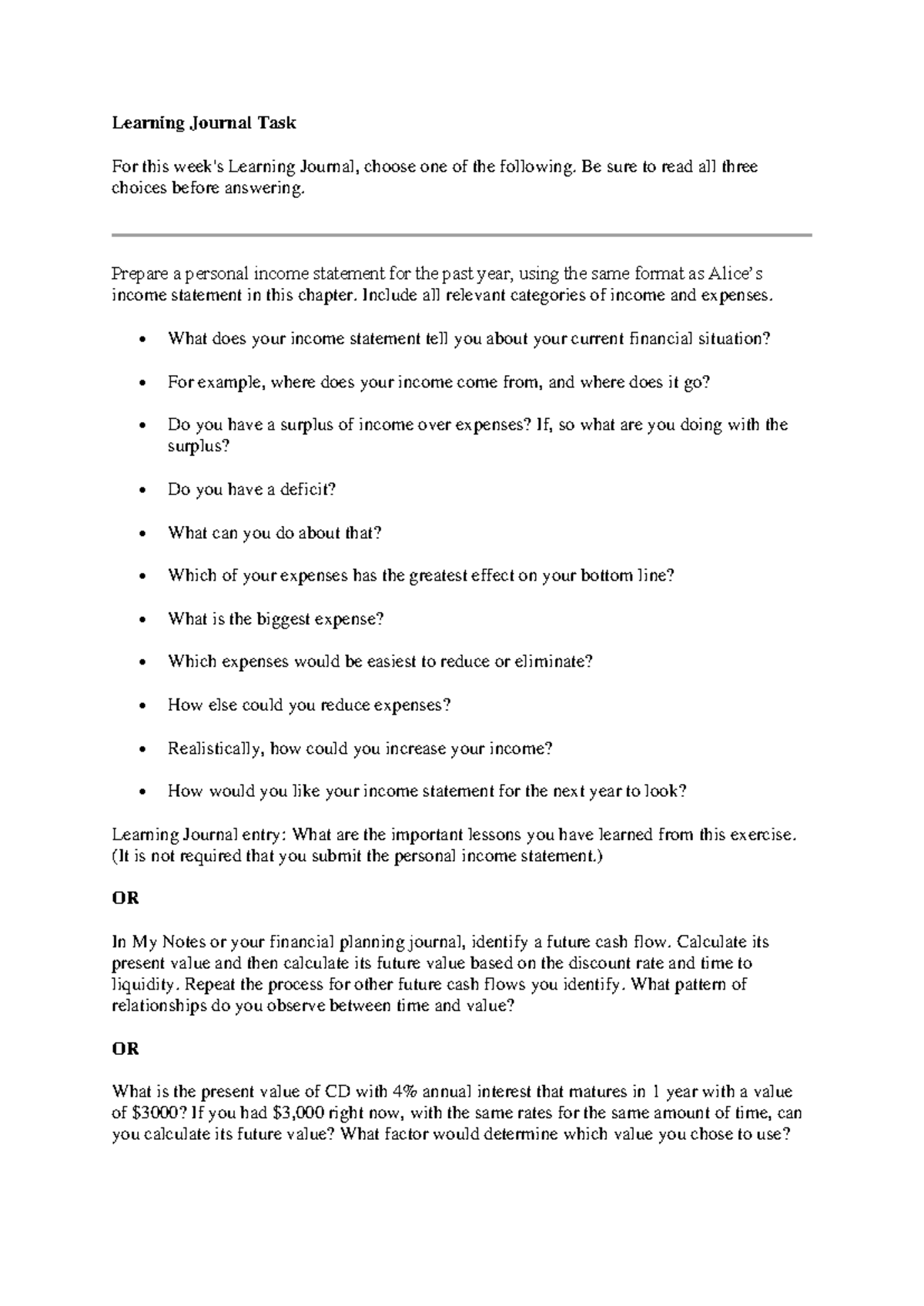 BUS2204 3J - Journal Unit 3 - Learning Journal Task For this week's ...