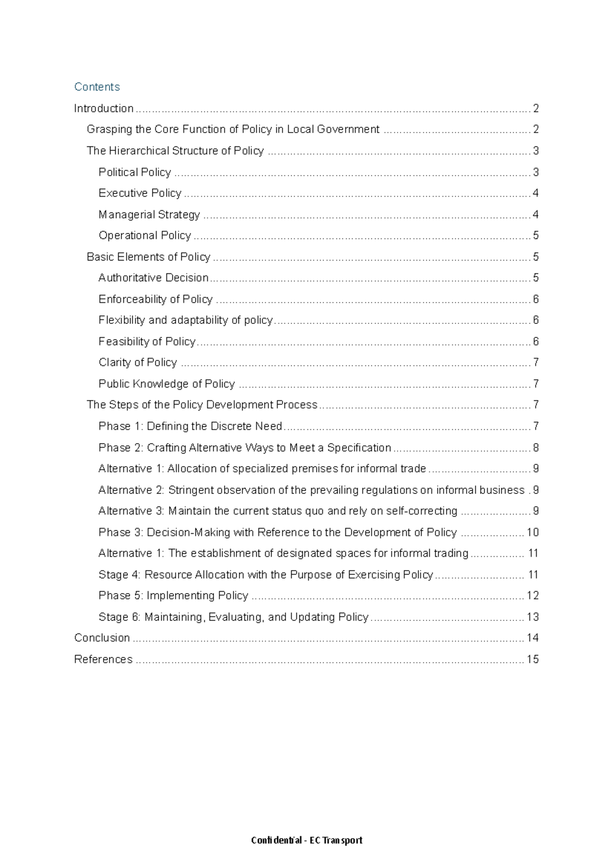 PUB2614 Assignment 2: Policy Development in Local Government - Studocu