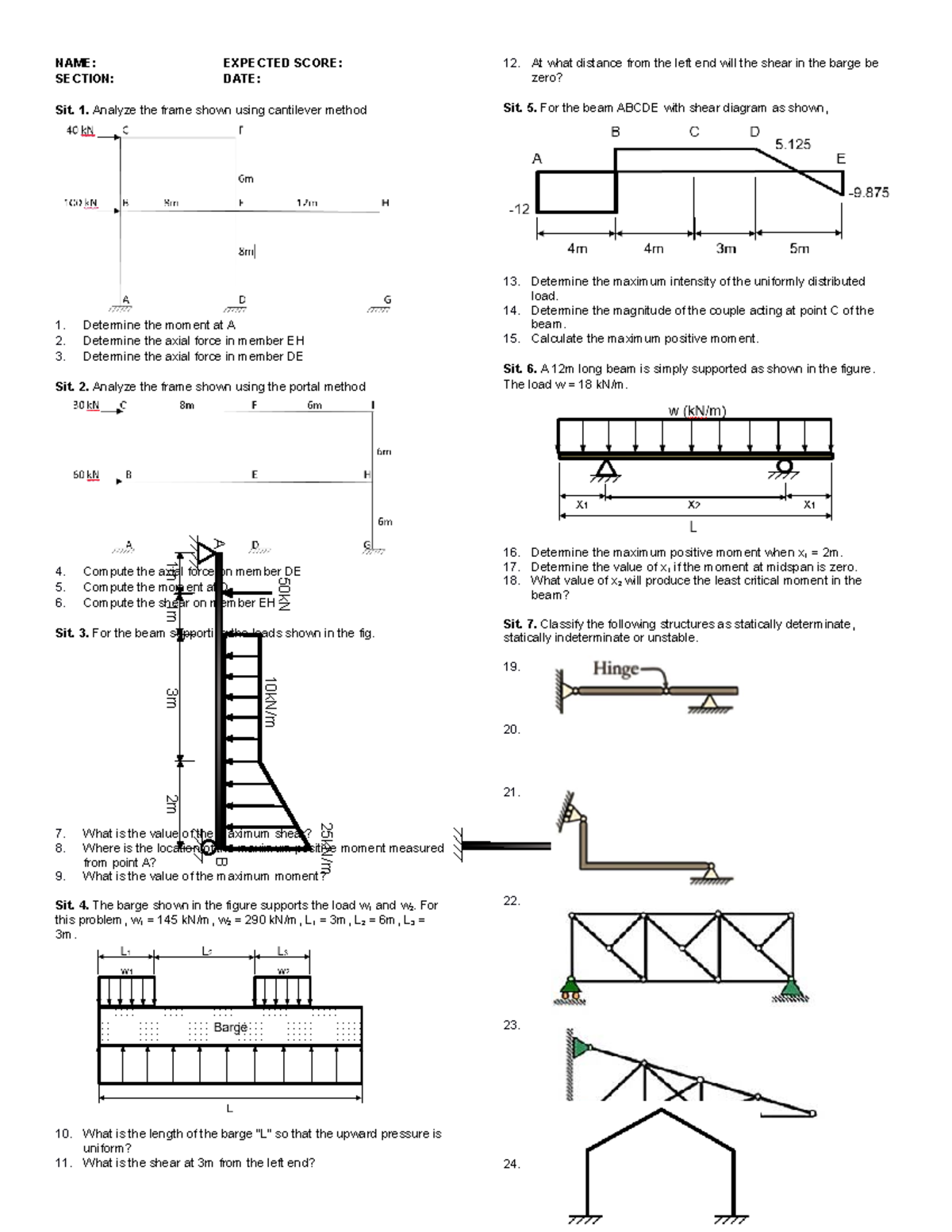 Theory of Structures 1: Analyzing Frames and Load Effects - Studocu