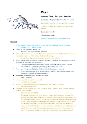 Extensive Notes & Quote Analysis for TKAM (ENG 101) - Chapters 1-5 ...