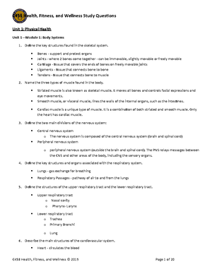 Updated C458 study guide - Unit 1: Physical Health Unit 1—Module 1 ...