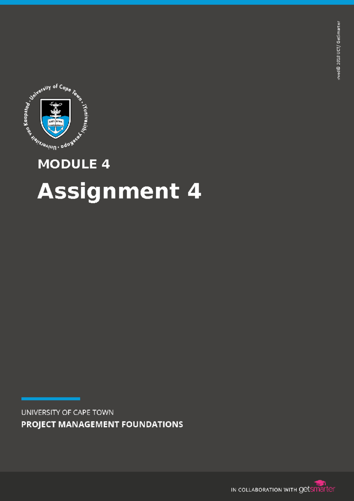 UCT PM Module 4 - Assignment 4: Work Breakdown Structure & Risk ...