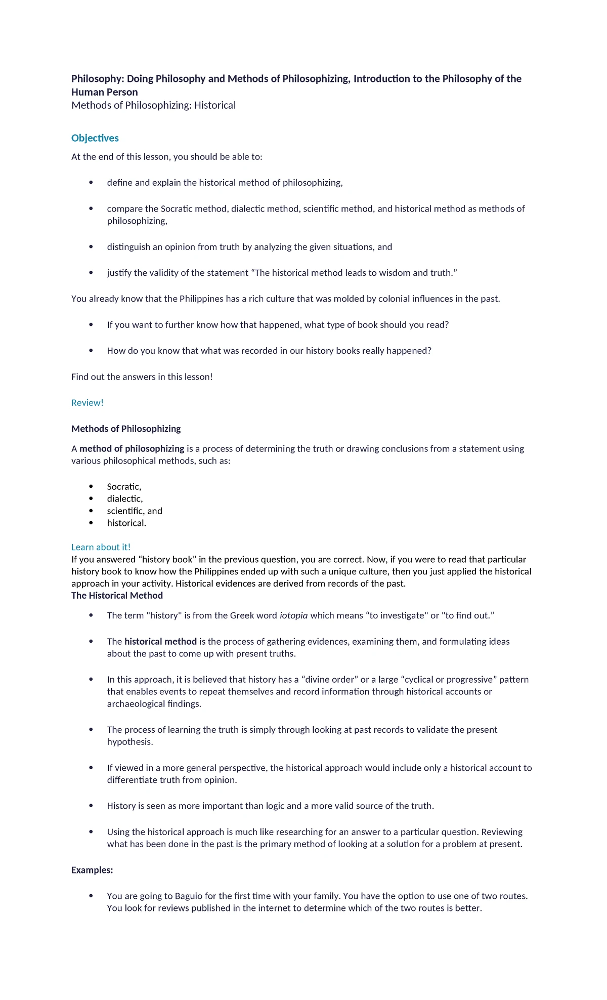 PHIL 101: Limitations and Possibilities for Transcendence in Human ...