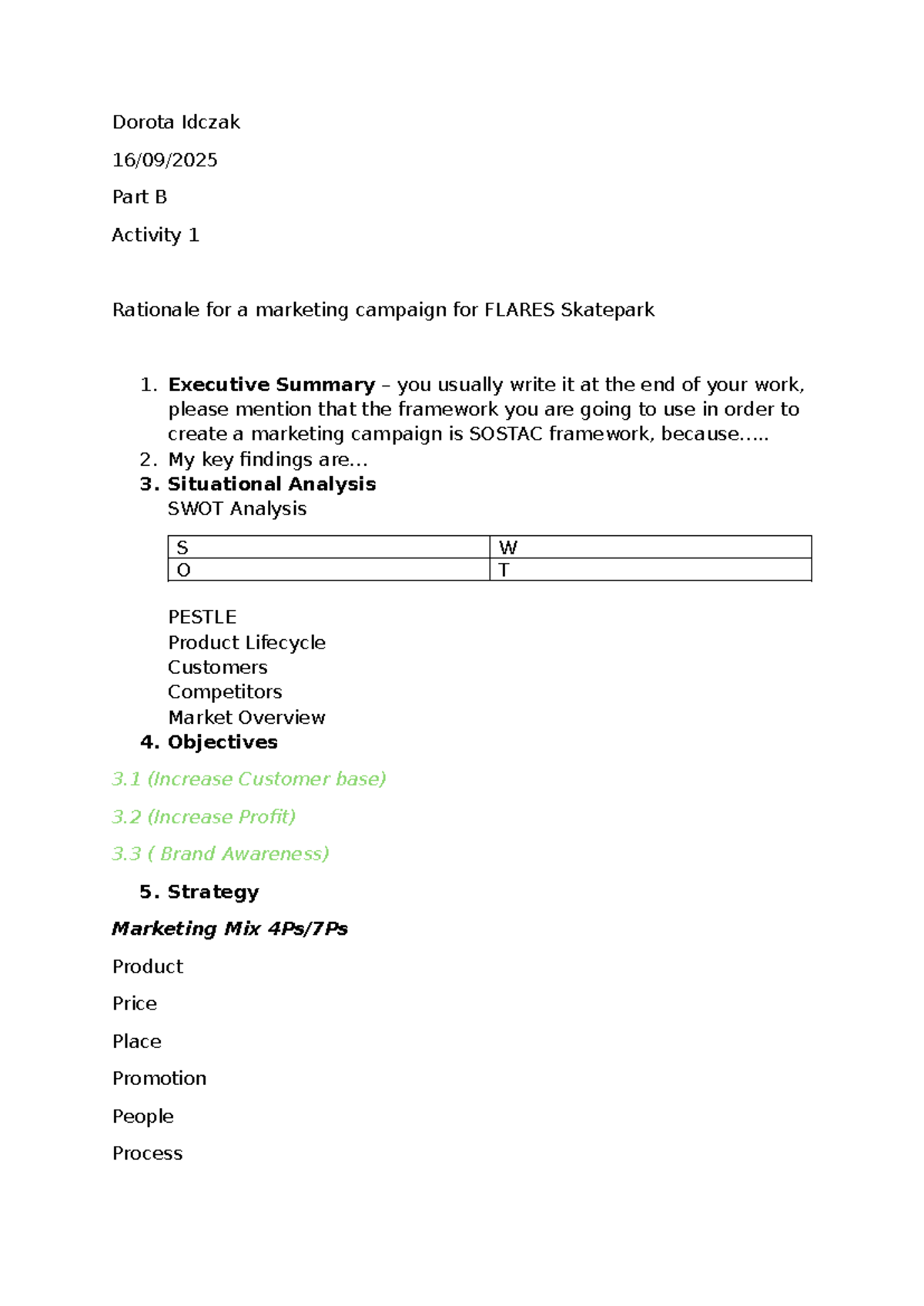 Unit 2: Exam Plan for Business - Marketing Campaign Rationale - Studocu