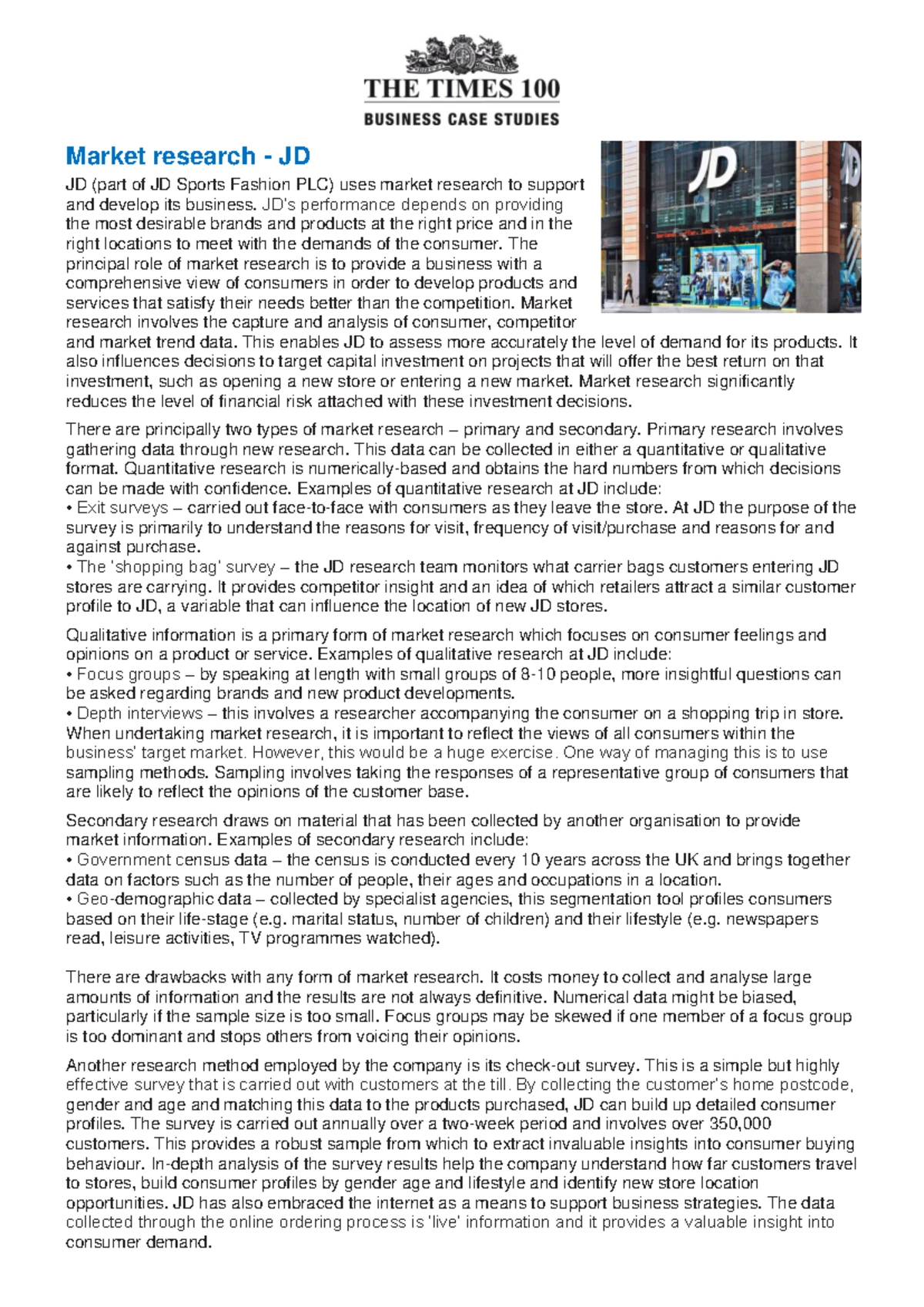 Types of Internal Stakeholders in JD Sports and Their Influence - Studocu