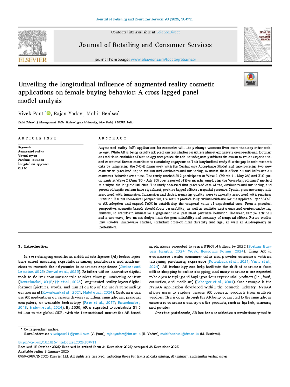 Augmented Reality in Cosmetics: Longitudinal Impact on Female Buying ...