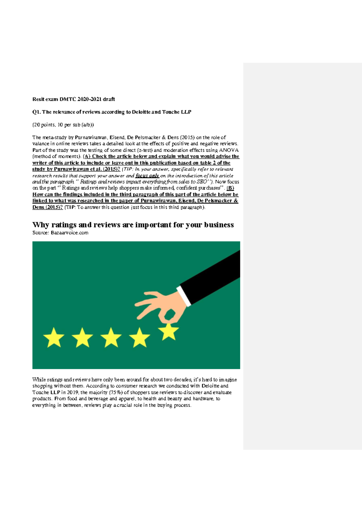 Resit DMTC 2020-2021 draft - Resit exam DMTC 2020-2021 draft Q1. The ...