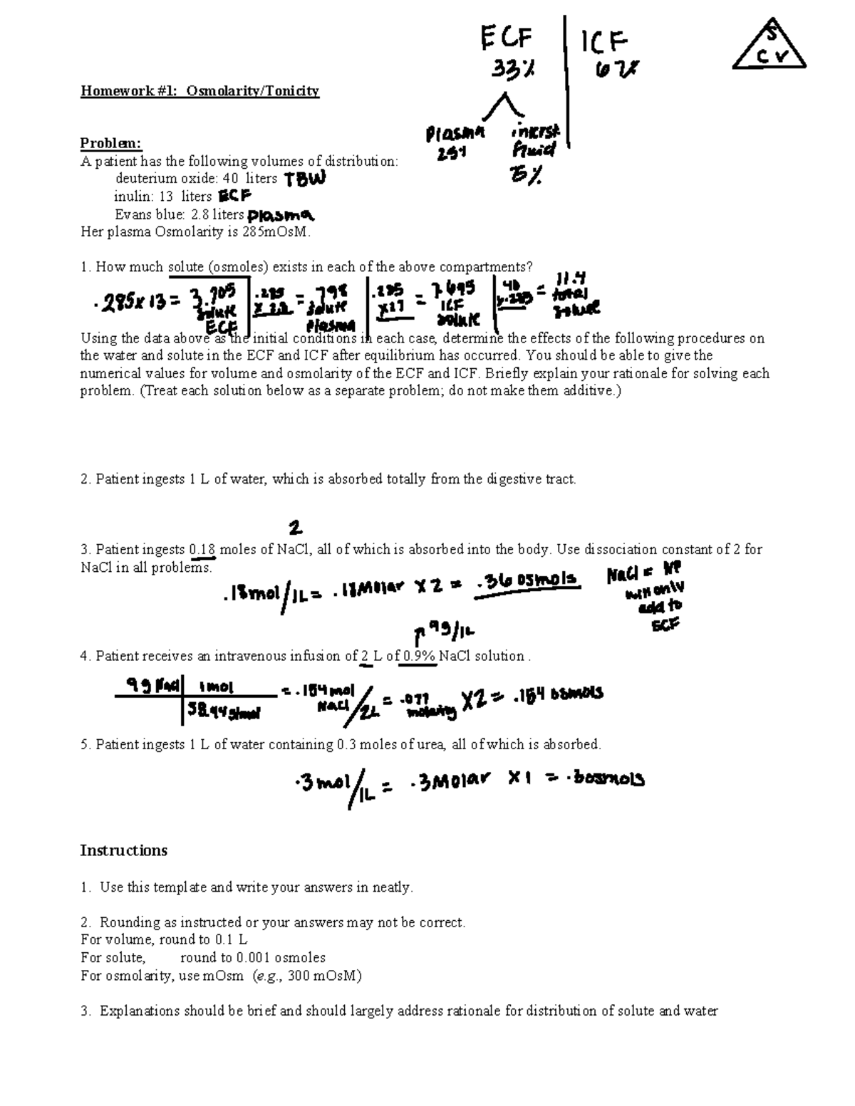 Homework 1 - Osmolarity and Tonicity Analysis - S2022 - Studocu