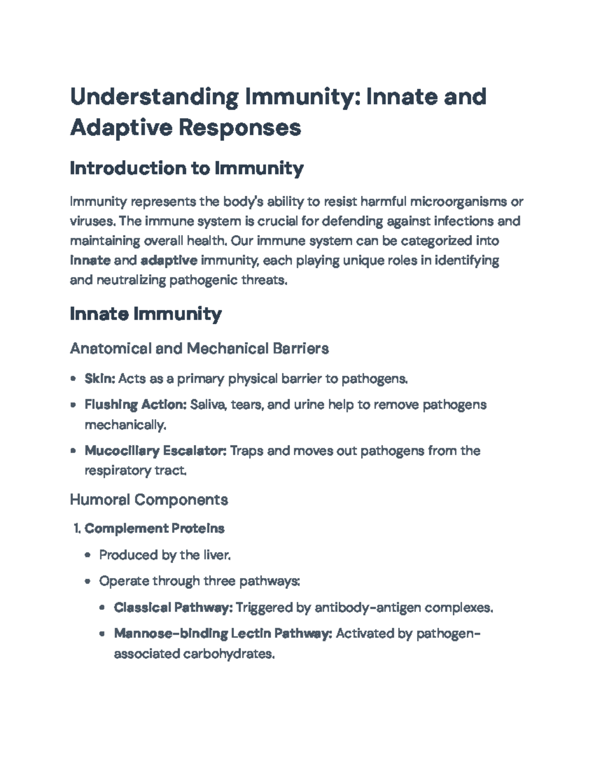 Understanding Immunity: Innate & Adaptive Responses - Detailed Overview ...