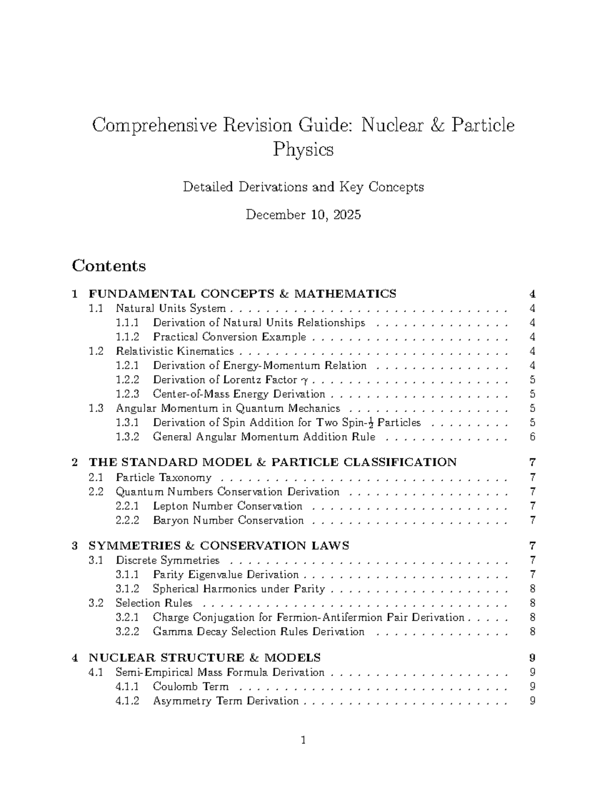 Nuclear Particle Physics Comprehensive Revision Guide - Studocu