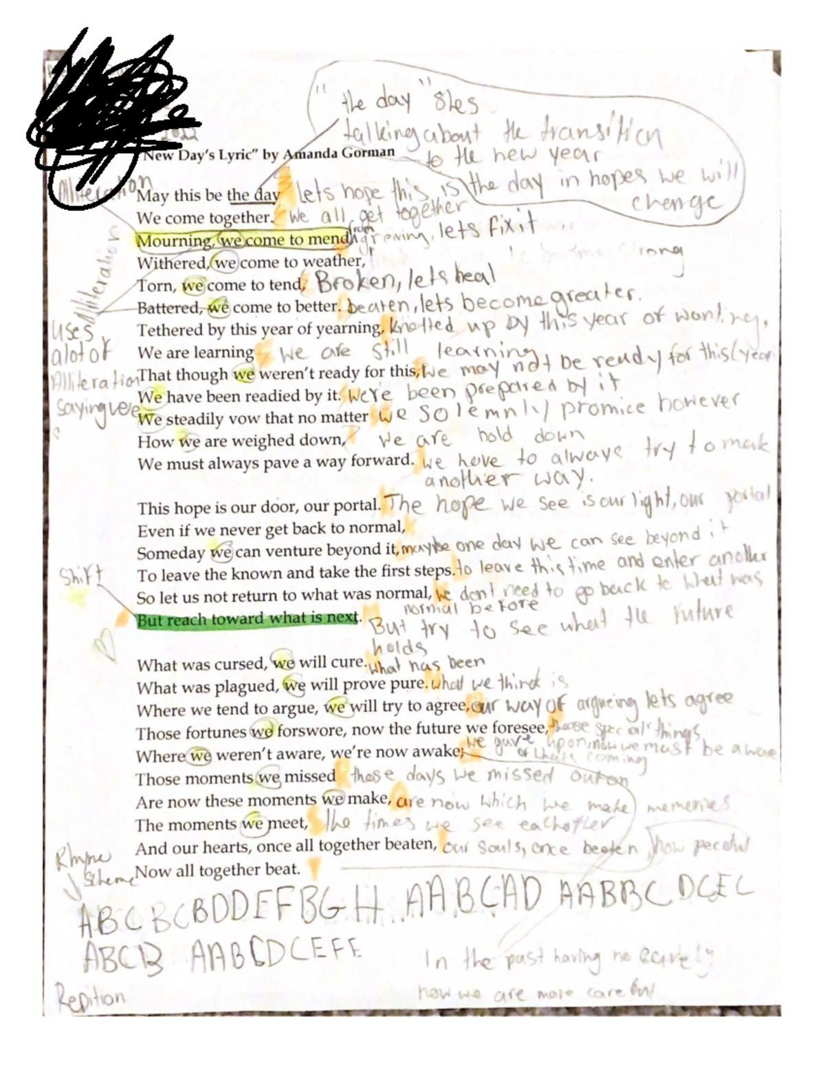 ENG 101: Analysis of "New Day's Lyric" by Amanda Gorman - Studocu