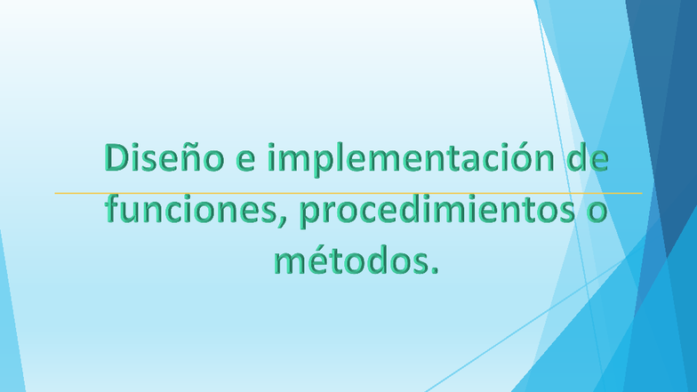 Diseño e Implementación de Funciones y Procedimientos en Programación ...