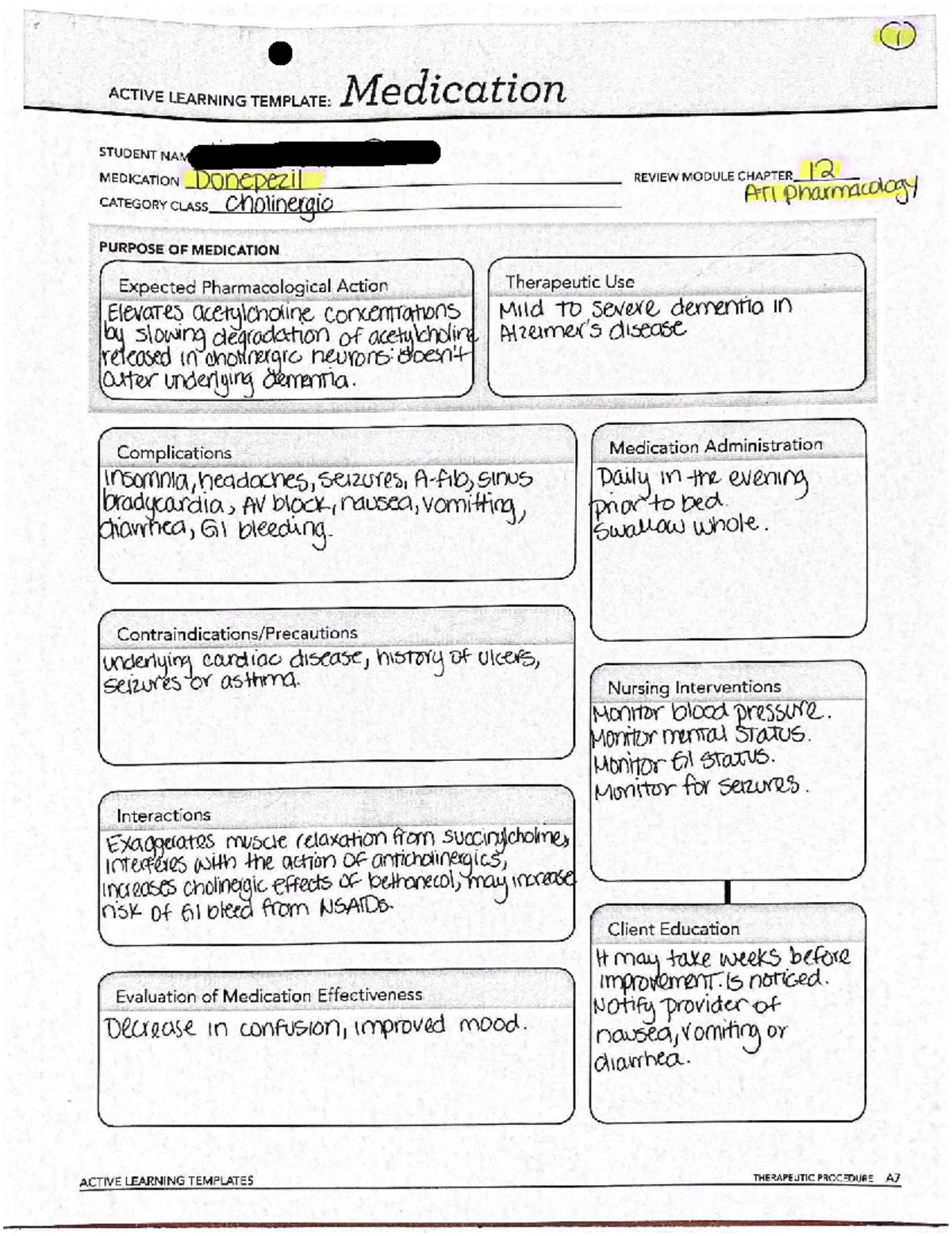 ATI Endocrinology 2 Med Cards: Active Learning Template for Medications ...
