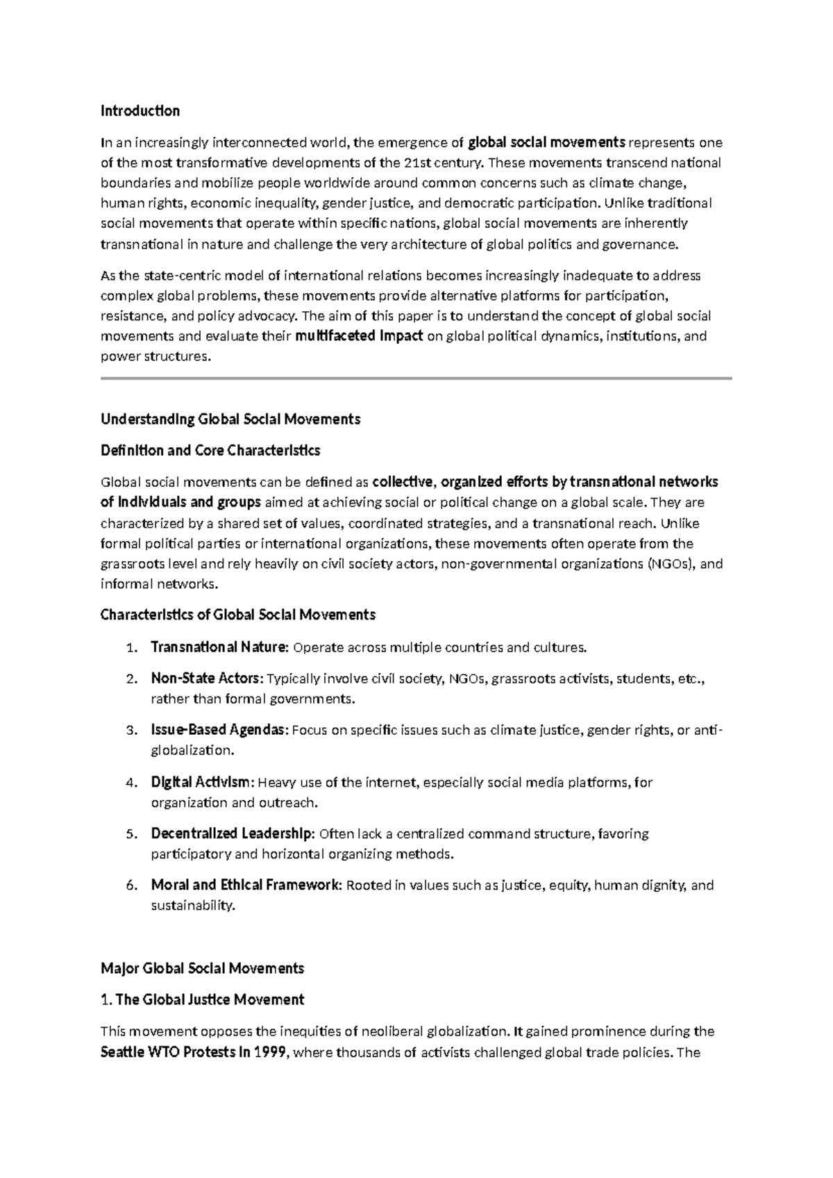 Global Social Movements: Transformative Forces in 21st Century Politics ...