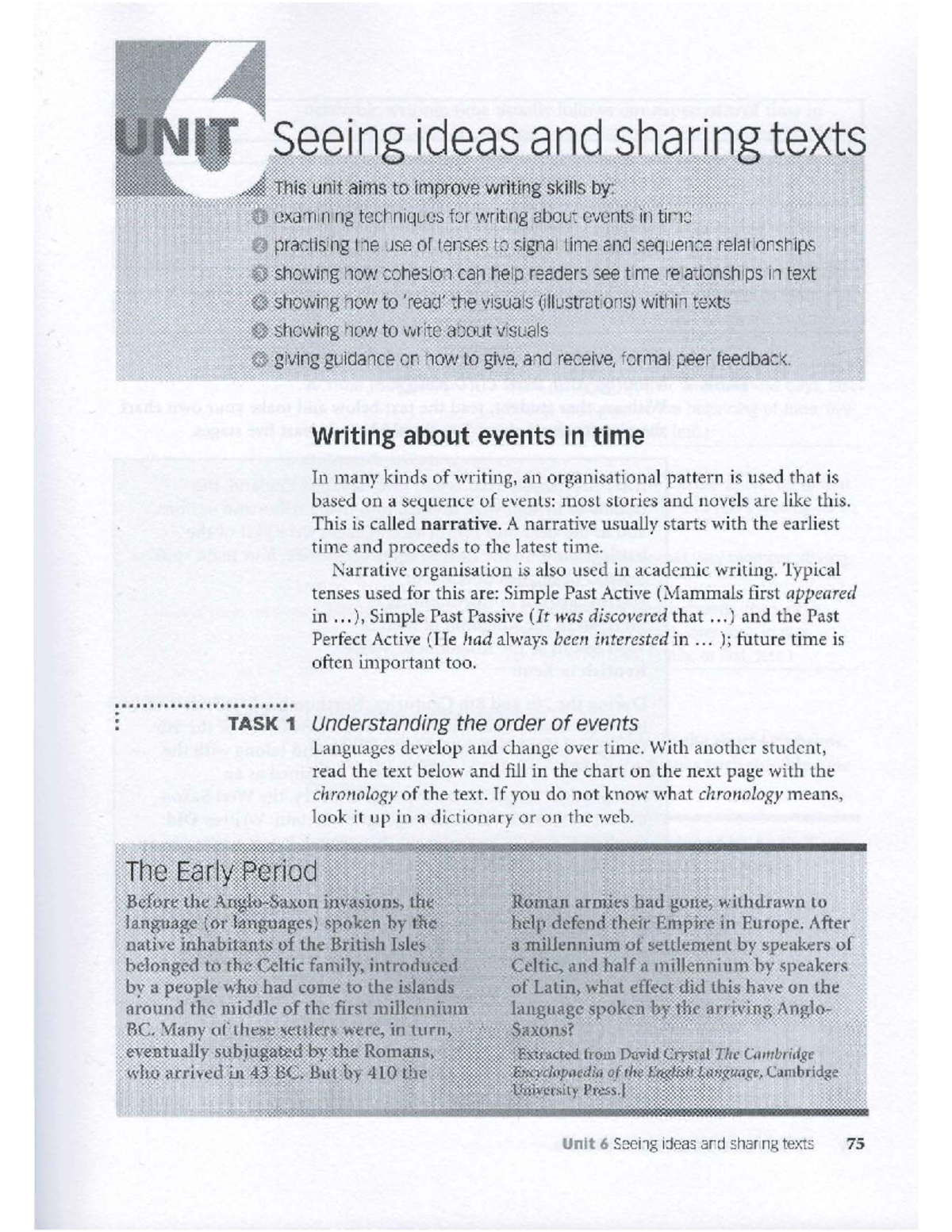 AE2 UNIT 6 - Writing Techniques for Time and Sequence in Texts - Studocu