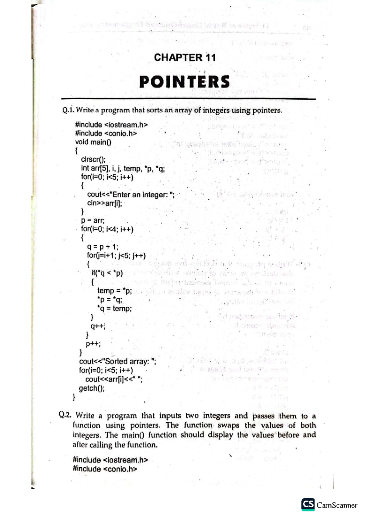 CS Chapter 11 Pointers Programming Exercises and Solutions - Studocu