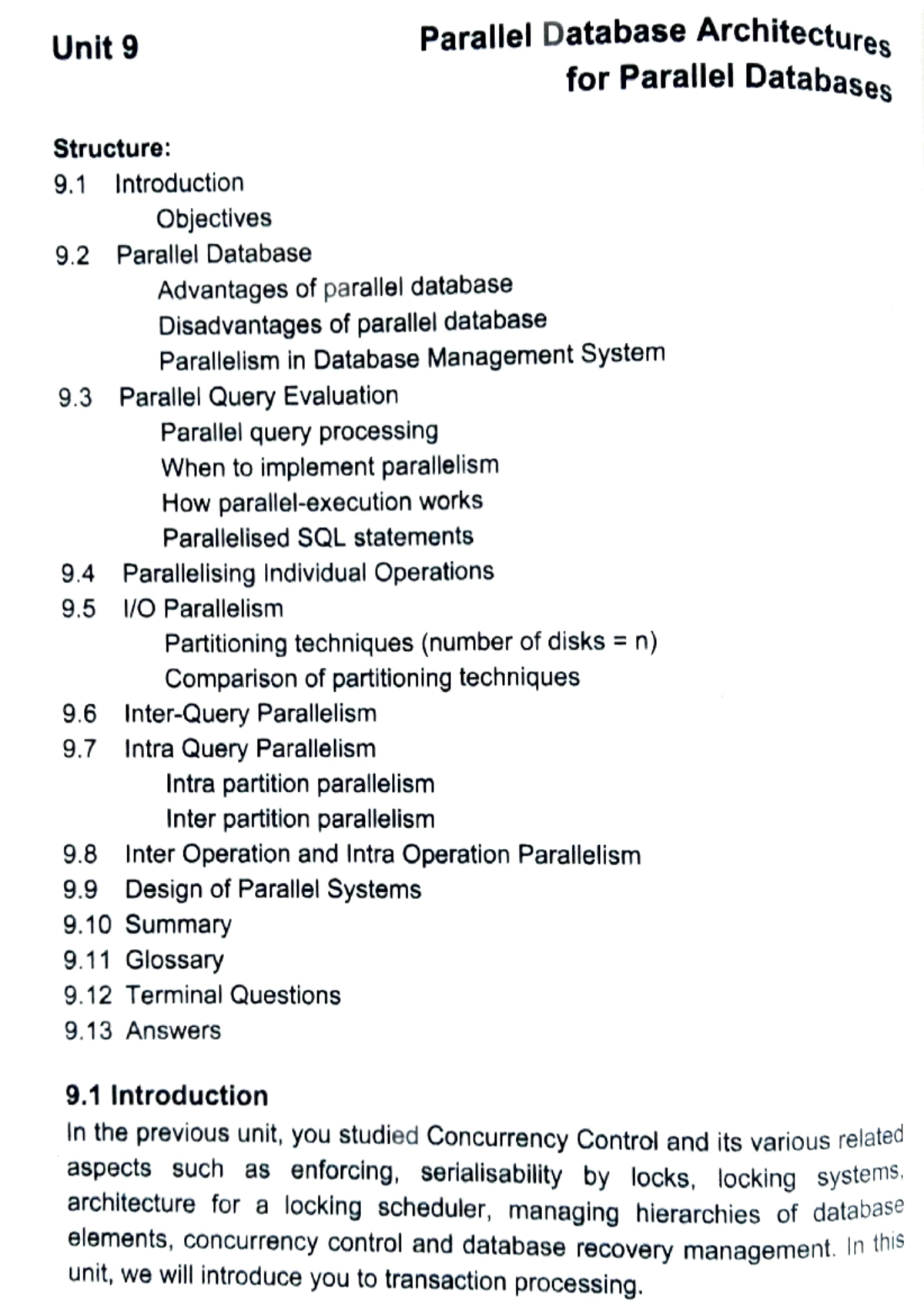 Advanced Database Management System: Parallel Architectures Overview ...