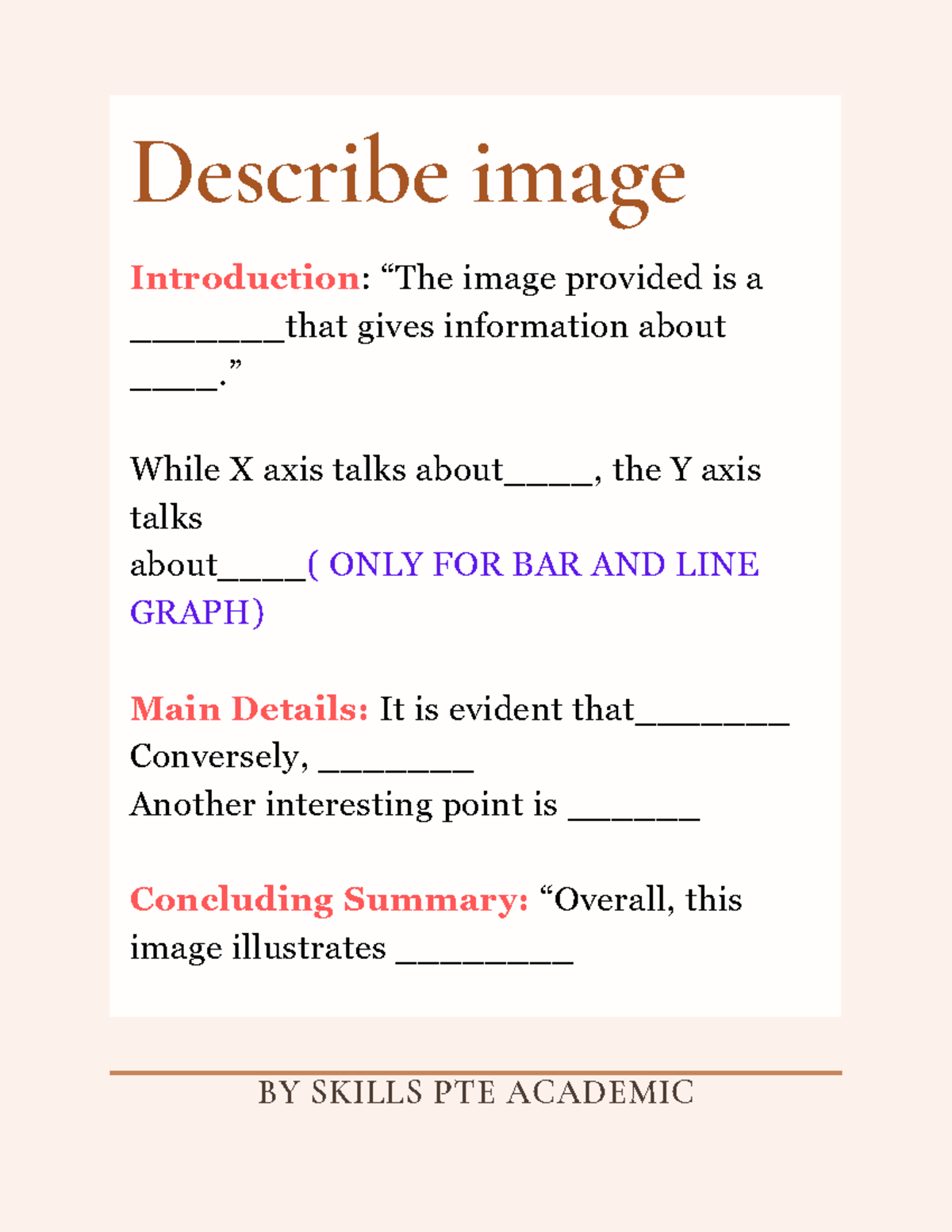 SKILLS PTE ACADEMIC: Speaking Template for Retell Lecture - Studocu