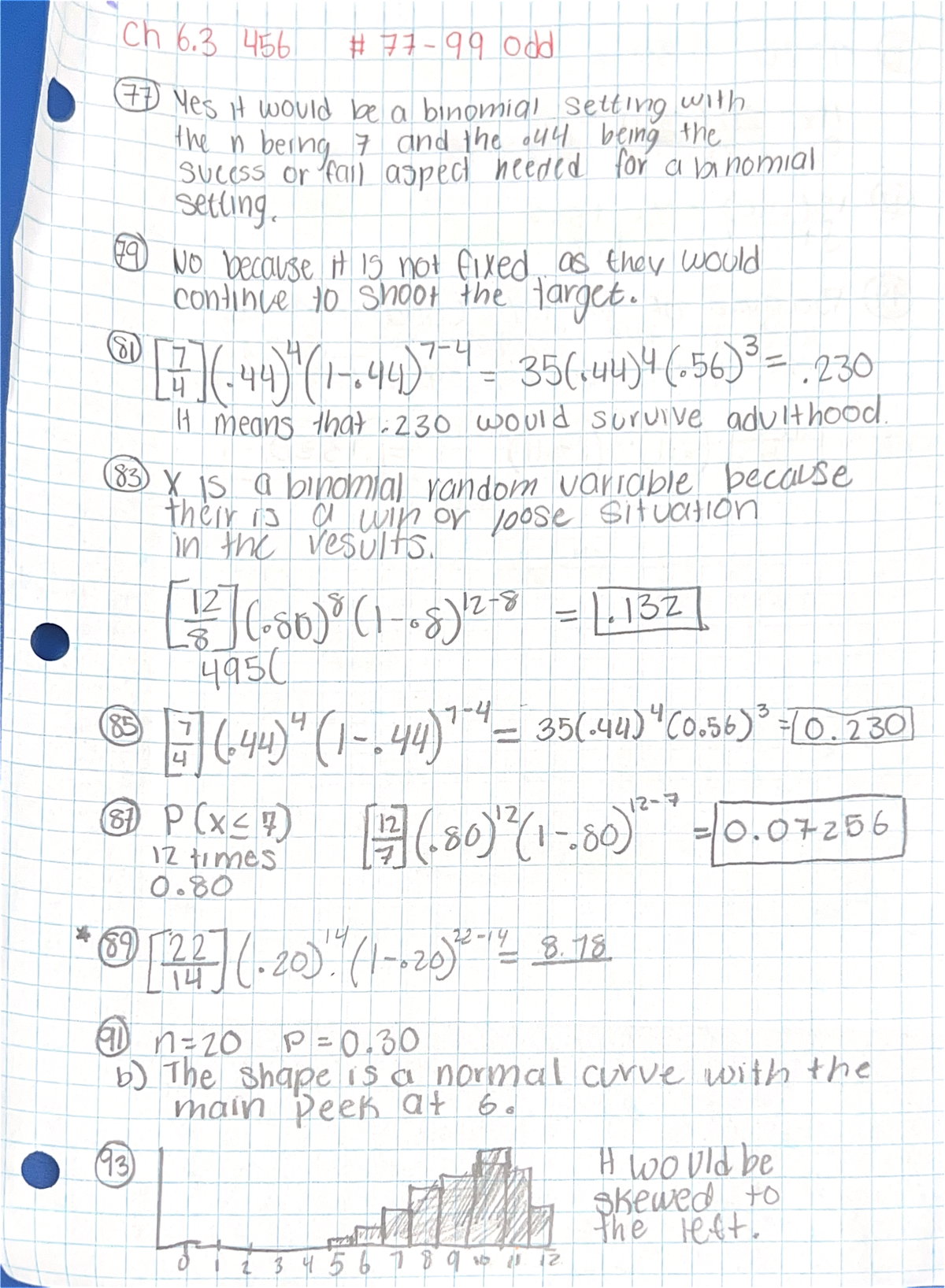 Hw 2 - hw chapter 7 AP Stats - Ch 6 456 0dd 77 Mes it would be a ...