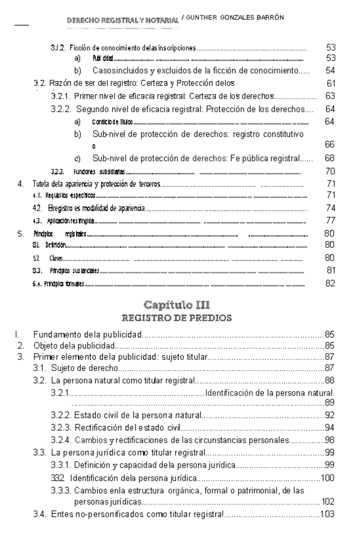 DERECHO REGISTRAL Y NOTARIAL I - GUNTHER GONZALES BARRÓN: Análisis y Principios - Studocu
