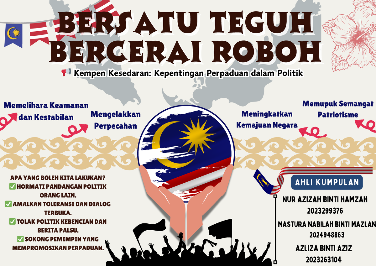 CTU554 Poster Kempen Kesedaran Kepentingan Perpaduan dalam Politik ...