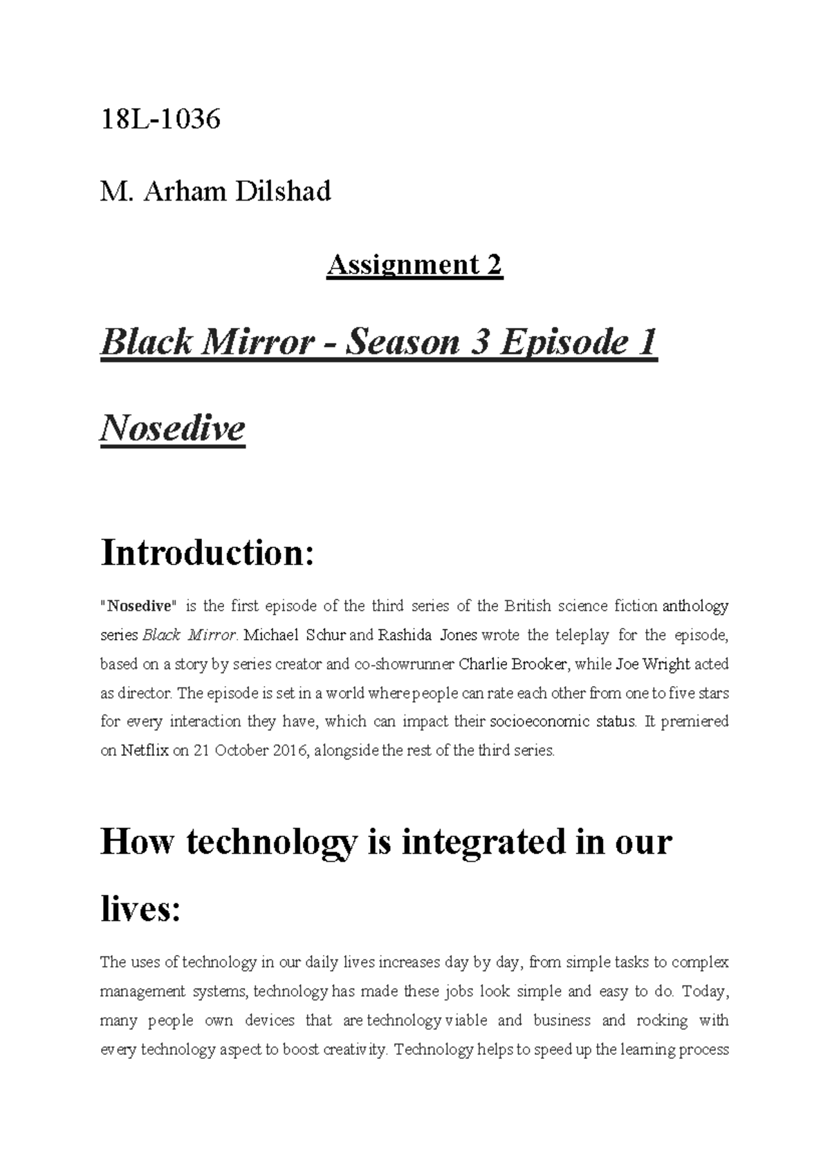 Black Mirror S3E1: Nosedive Analysis & Impact of Technology on Life ...