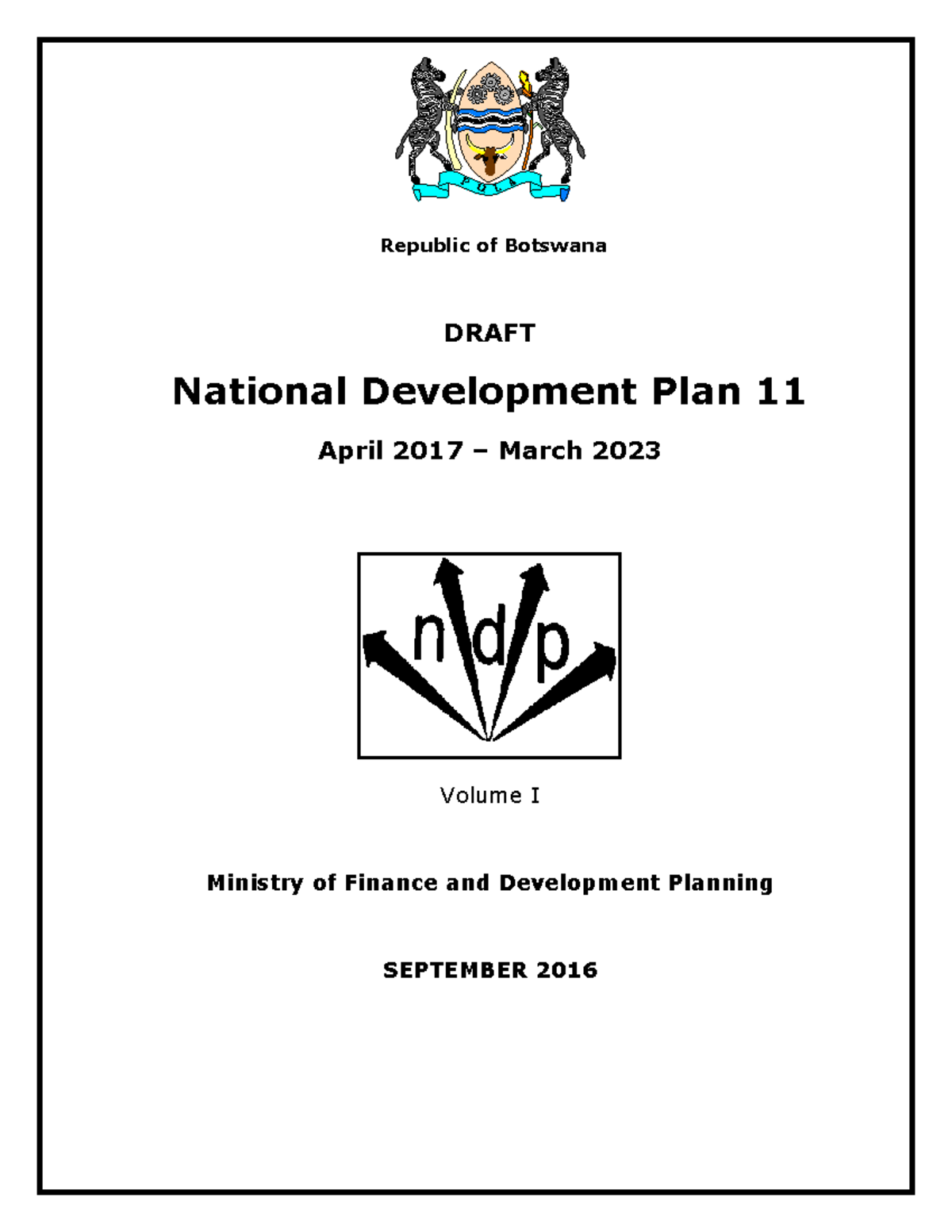 NDP-11: Comprehensive Overview of Botswana's National Development Plan ...