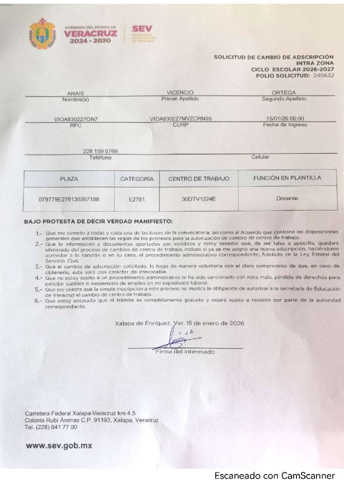 Solicitud de Cambio de Adscripción Intra Zona 2024-2030 - GOBIERNO DEL ...