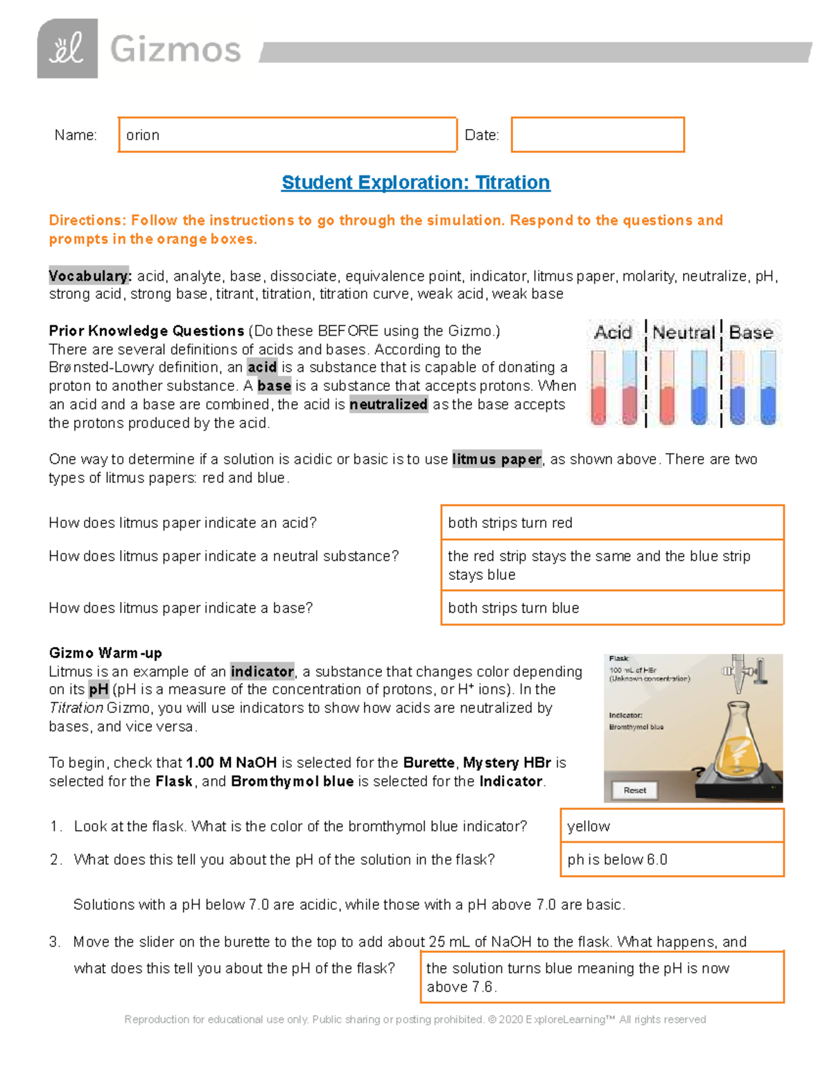 Copy of Virtual Lab - AP Chem Titration Simulation Guide - Studocu