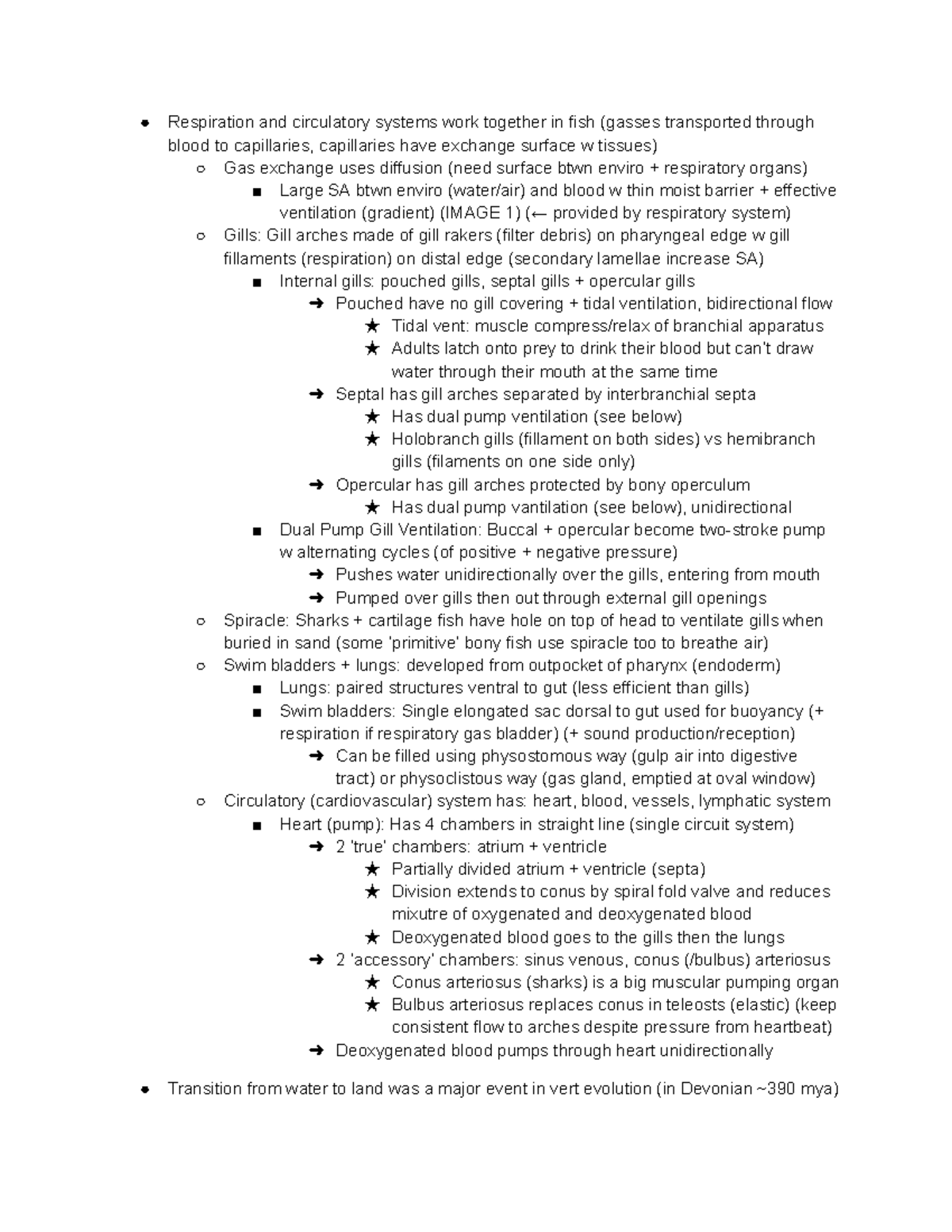 Vertebrate Structure and Function Midterm 2 Study Guide Notes - Studocu