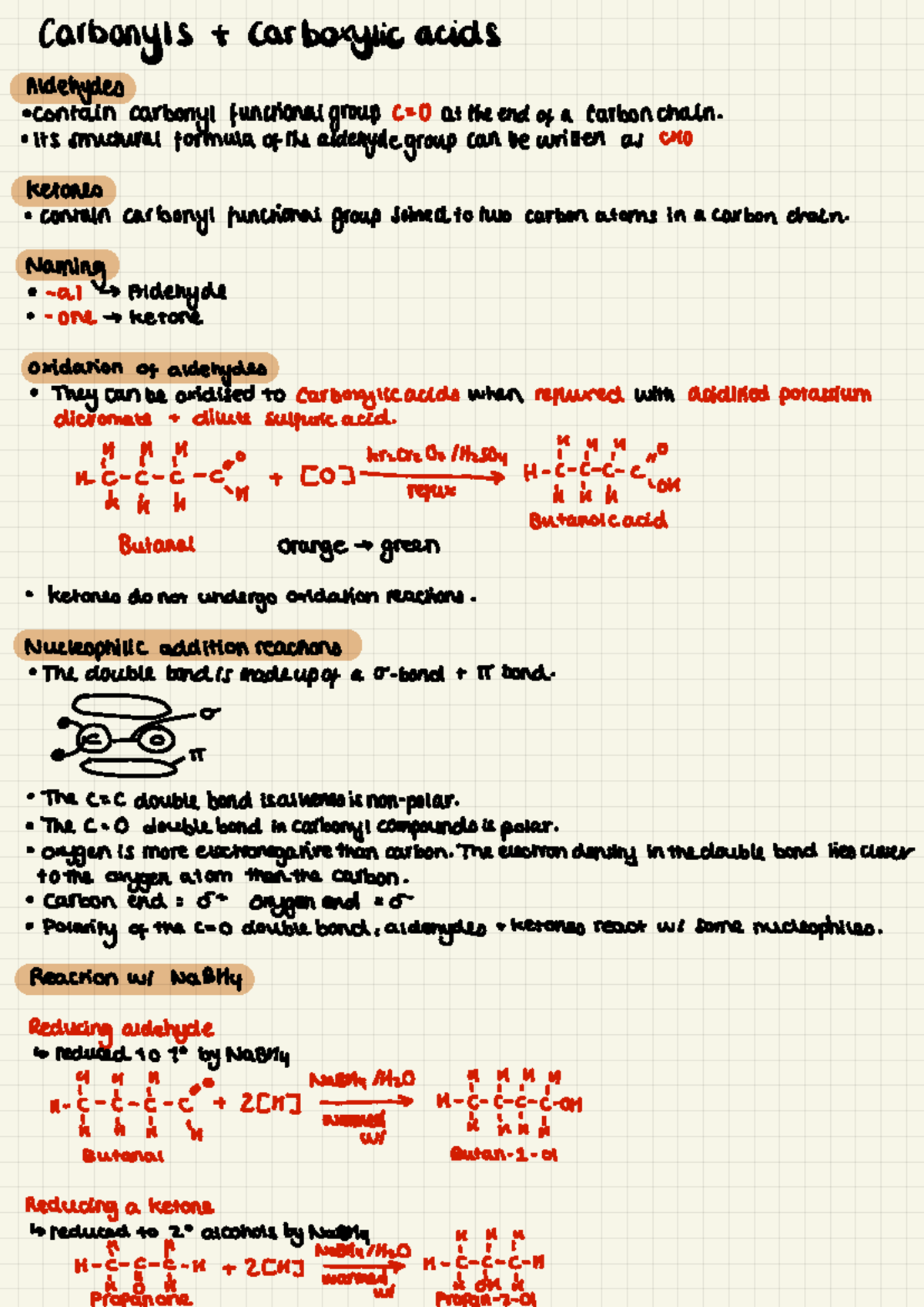 Chap 26: OCR A Level Chemistry - Carbonyls, Carboxylic Acids & Esters ...