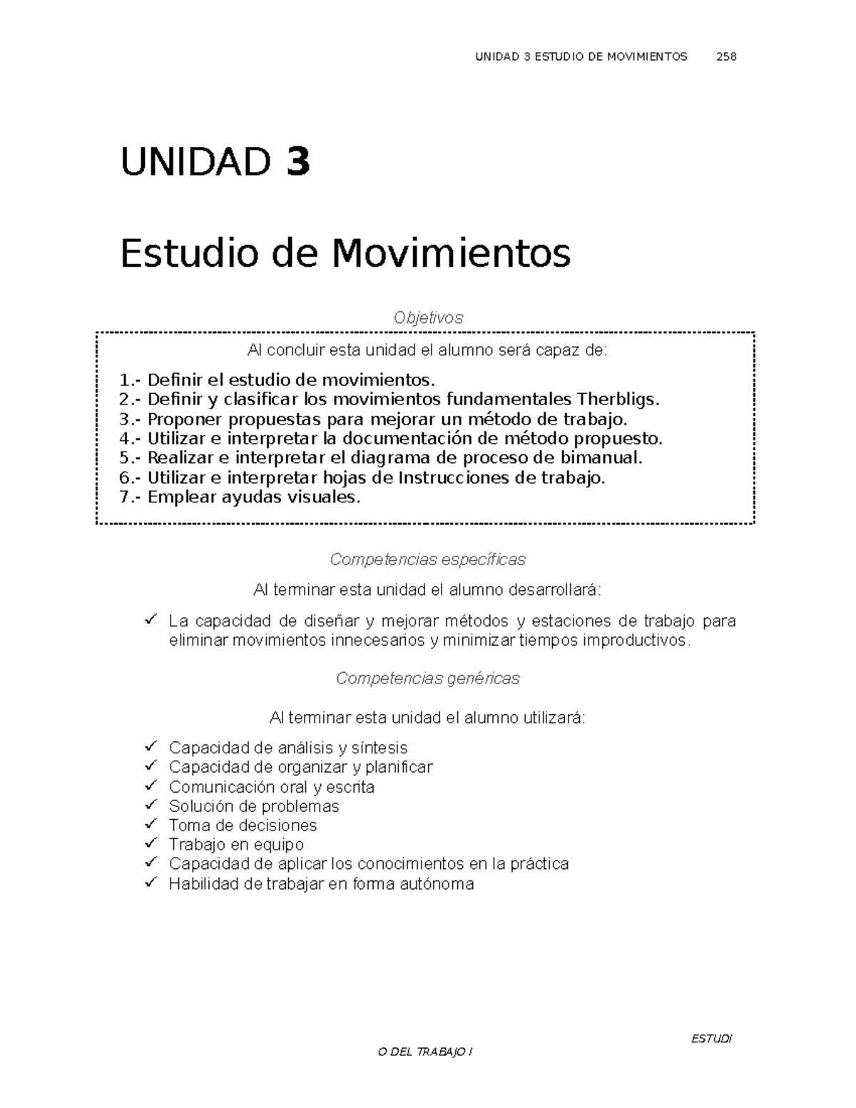 Estudio de Movimientos: Unidad III - Análisis de Therbligs y Mejora ...