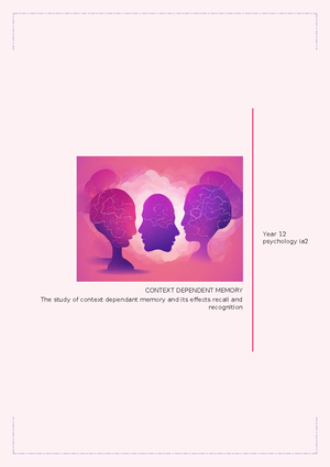Psychology - Grade: 12 - Queensland Certificate of Education - Studocu