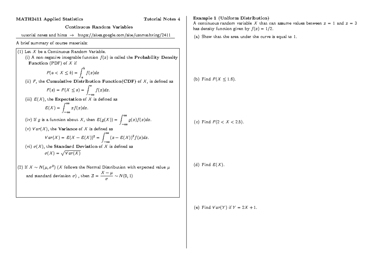 2411 T04 cont 2015 - Xing LI - MATH2411 Applied Statistics Tutorial ...