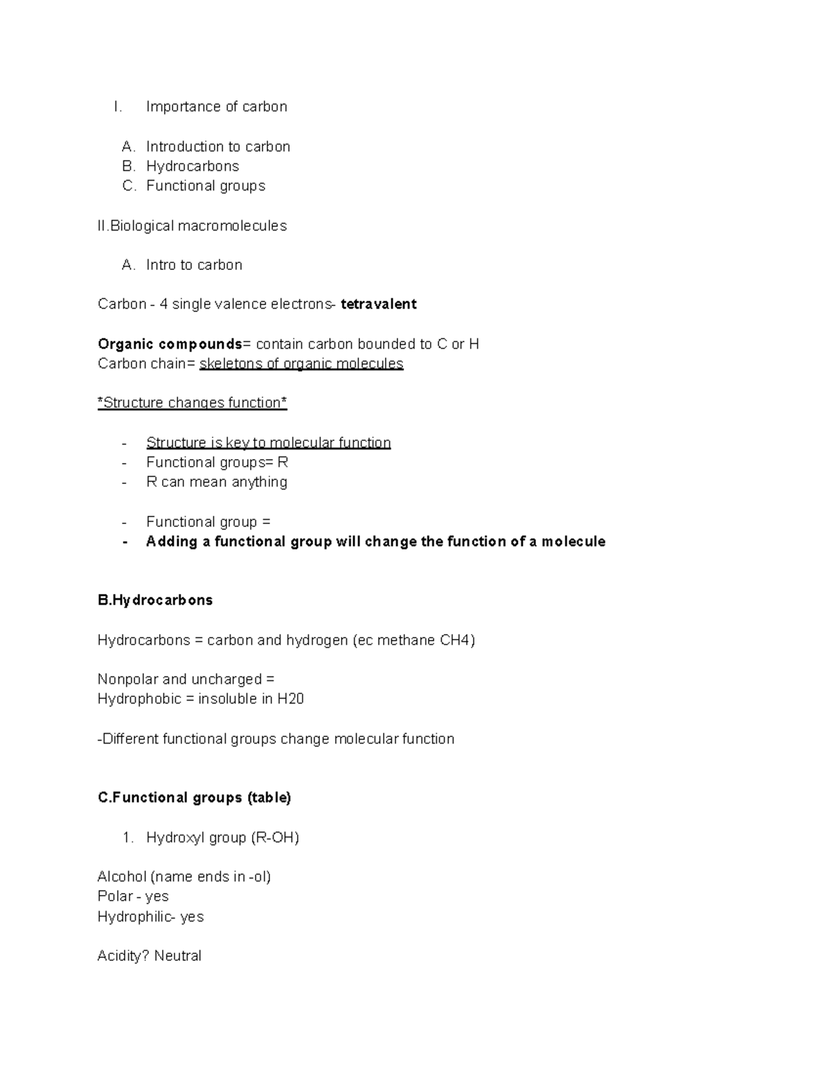 Biological Macromolecules Lecture Notes - Bio 64220219 - Studocu