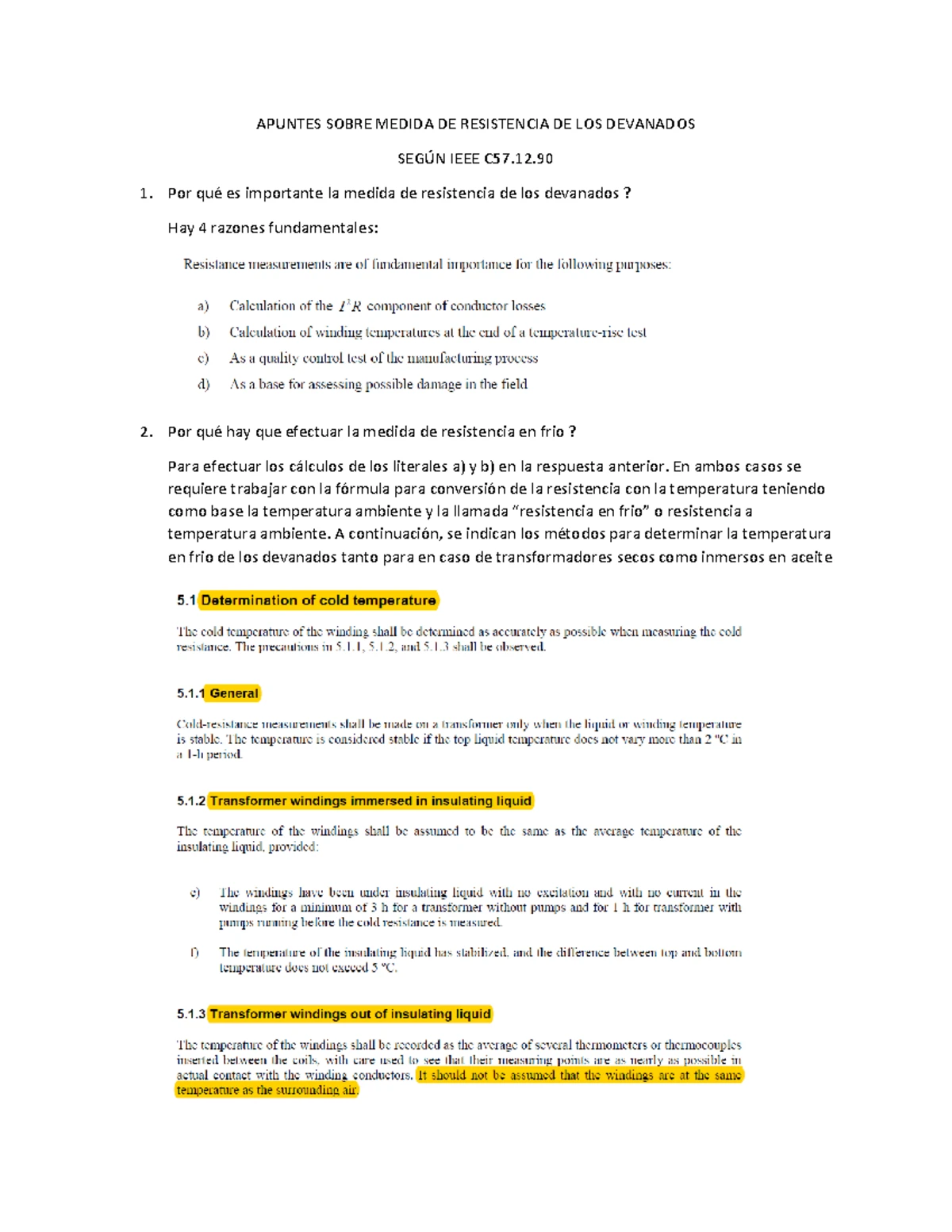 Normas IEEE C57 aplicadas a transformadores eléctricos - Normas IEEE C57 aplicadas al diseño de ...