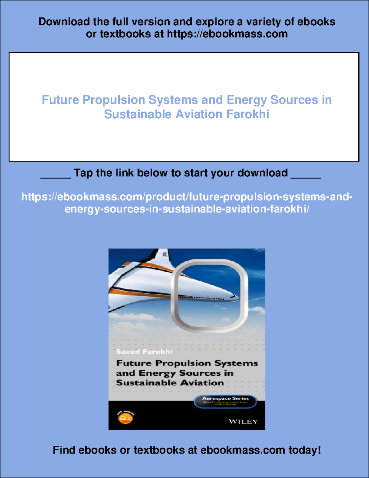 Future Propulsion Systems & Energy Sources in Sustainable Aviation ...