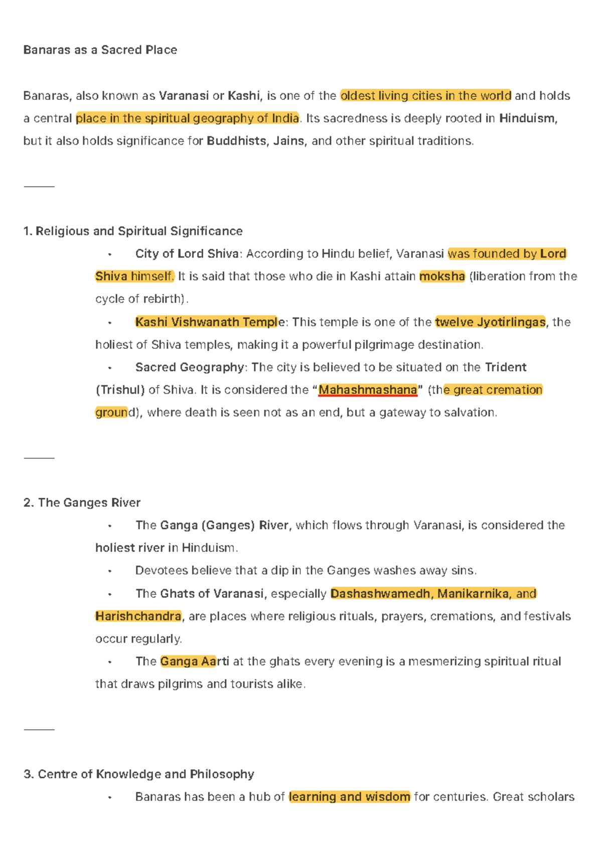 Banaras (Varanasi) as a Sacred Place: Spiritual Significance ...