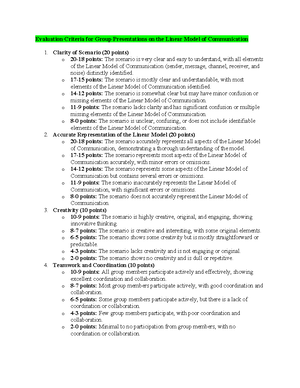 Group Judging Criteria Reporting - CRITERION EXCELLENT GOOD NEEDS ...