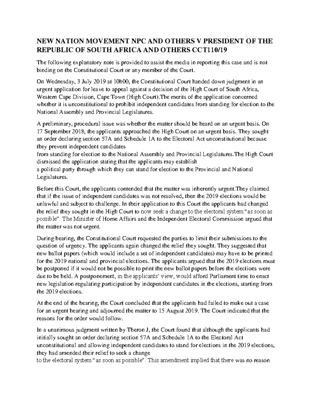 Section 35 of the Constitution - Section 35 of the Constitution exists ...