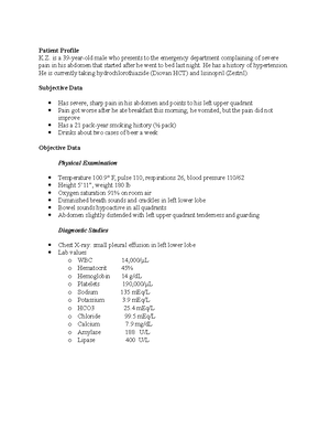 Case Study Chapter 41 - GERD - CASE STUDY – CHAPTER 41 UPPER GI ...