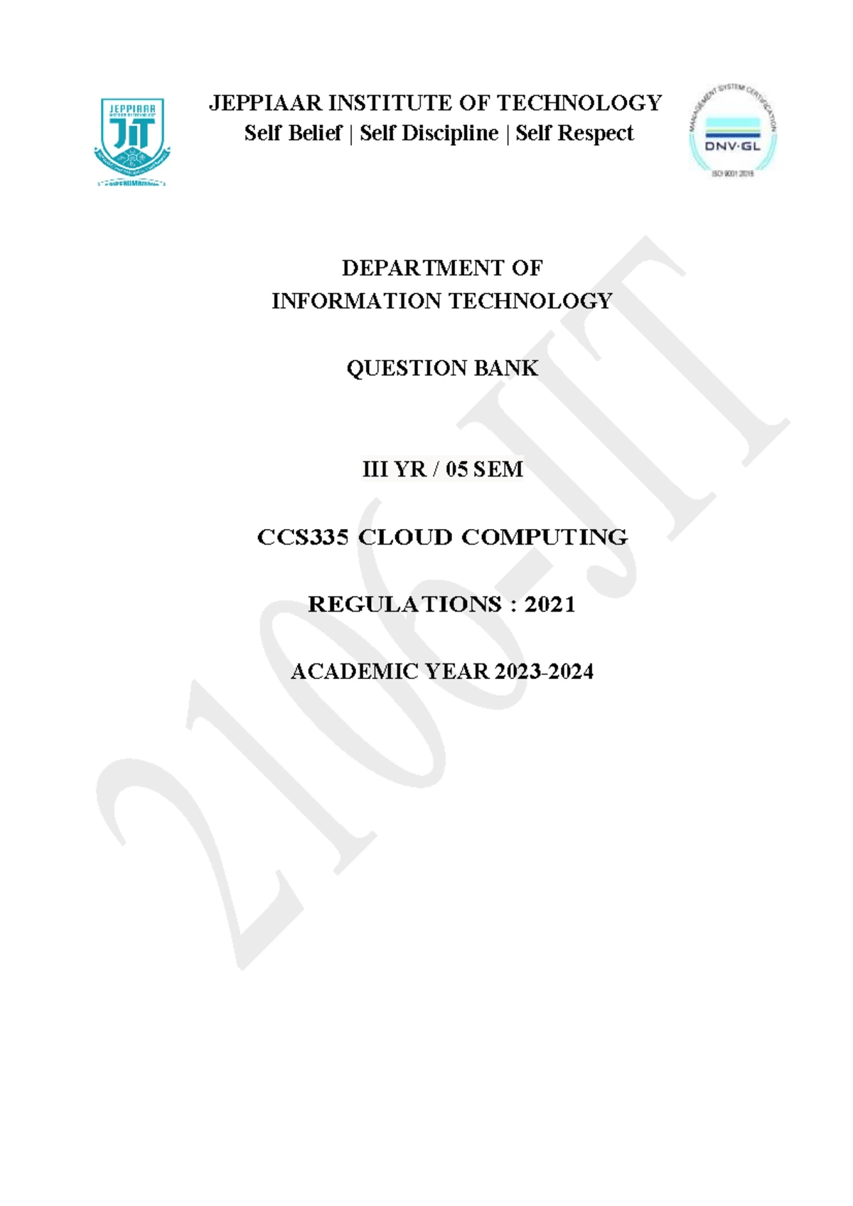 Ccs335 Cloud Computing Lab Manual Practical Experiments And Procedures