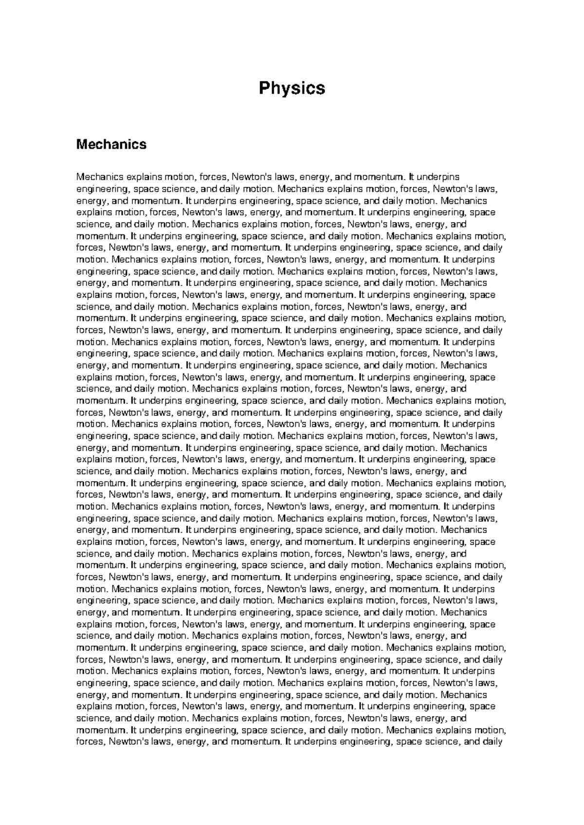 Physics Full: Mechanics, Thermodynamics, Electromagnetism & Modern Physics - Studocu