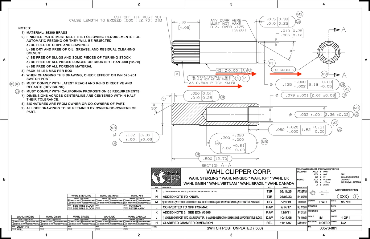 00576-001-dwg (00D) - 00576-001-dwg (00D) - 1 2 3 4 M3 TIP MUST NOT ...