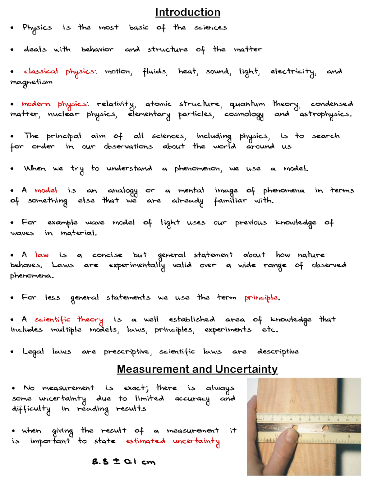 Physics Measurement Principles and Significant Figures - PHYS101 Notes ...